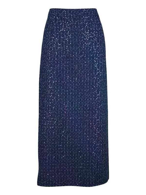 Michael Kors Sequined Midi Skirt - Blue