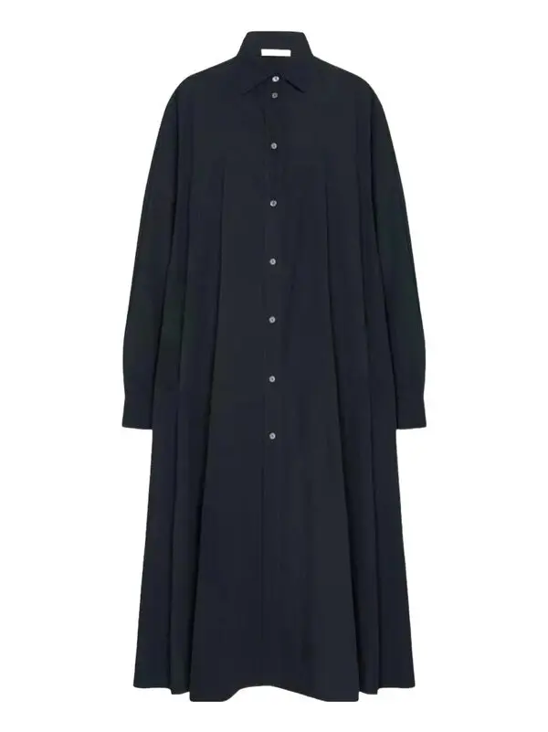 THE ROW Zeph Buttoned Shirt-dress - Black