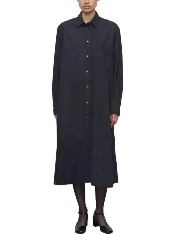 THE ROW Zeph Buttoned Shirt-dress - Black