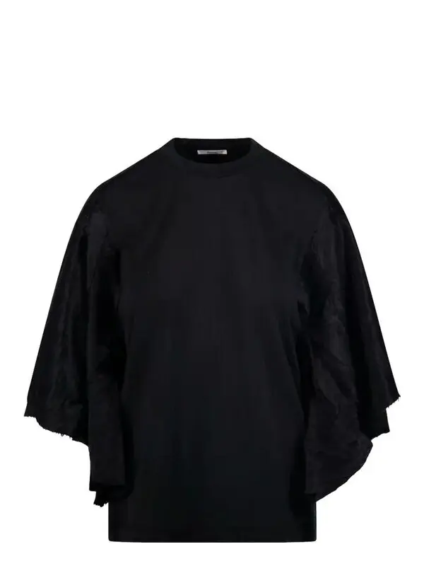 HAIKURE Flynn Ruffled-sleeve T-shirt - Black