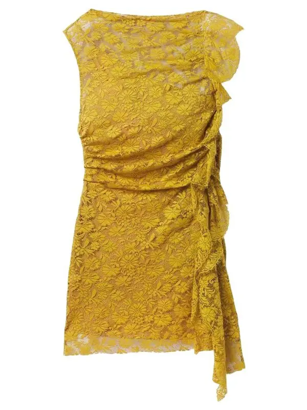 A.L.C. Astra Ruffled Mini Dress - Yellow