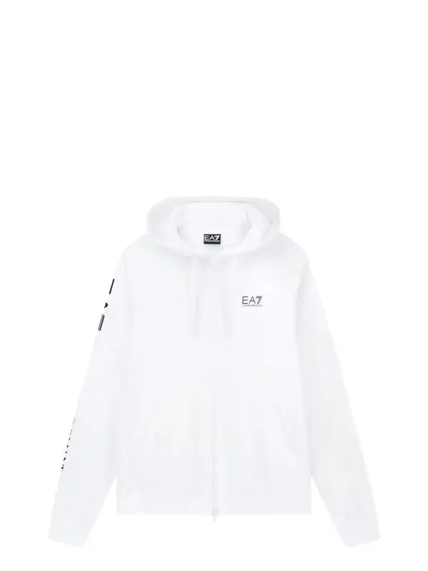 EA7 Hooded Zip Sweatshirt - White