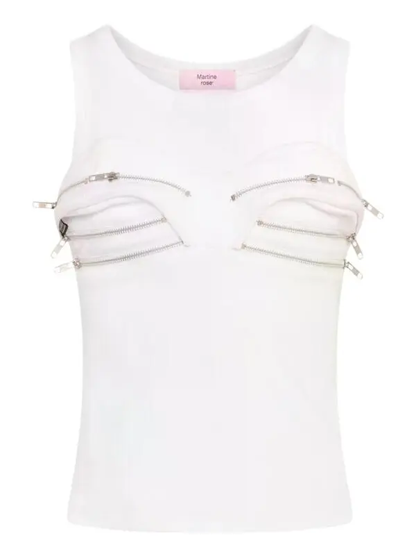 Martine Rose Zip Tank Top - White