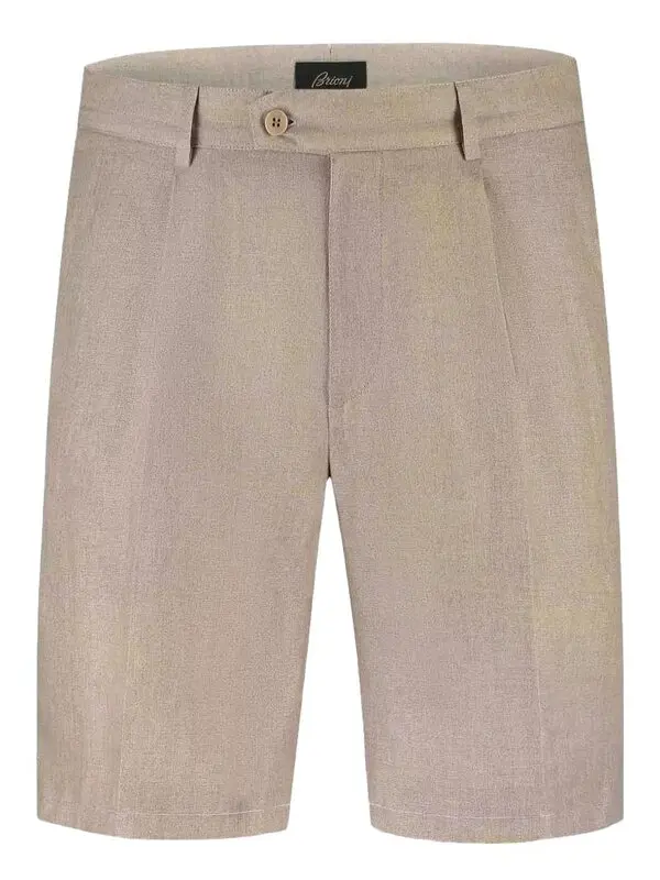 Brioni Pleated Chino Shorts - Neutrals