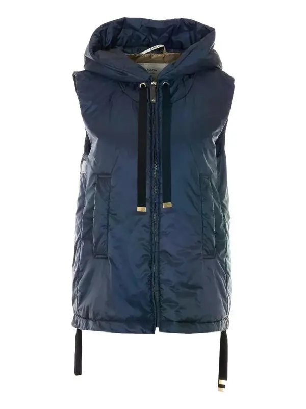 Max Mara Hooded Waistcoat - Blue