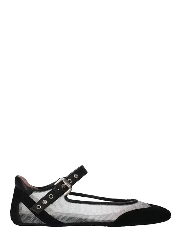 Premiata Buckle Ballet Flats - Black