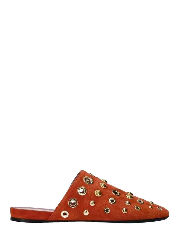 Premiata Eyelet Studded Mules - Orange