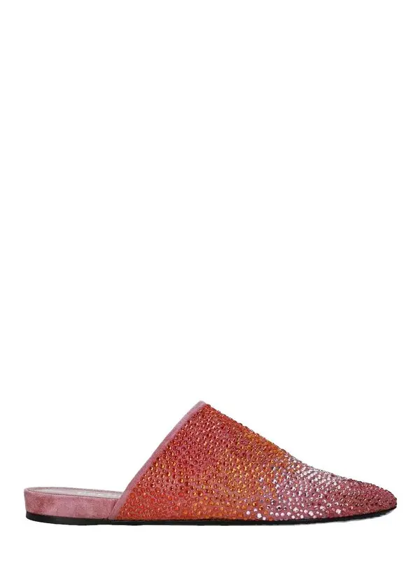 Premiata Rhinestone Embellished Mules - Pink