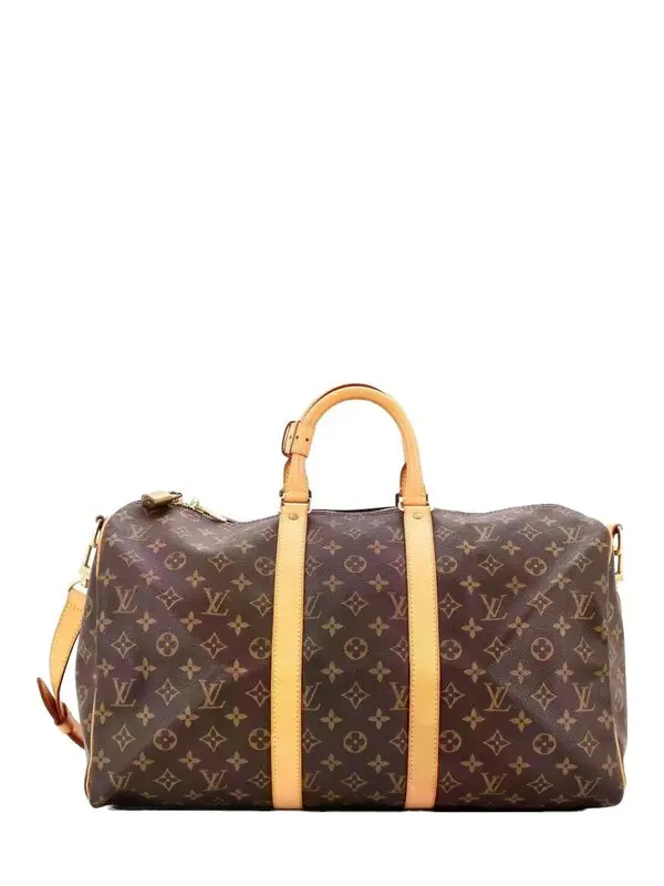 LOUIS VUITTON Keepall Bandouliere Monogram Canvas 45 Travel Bag - Brown