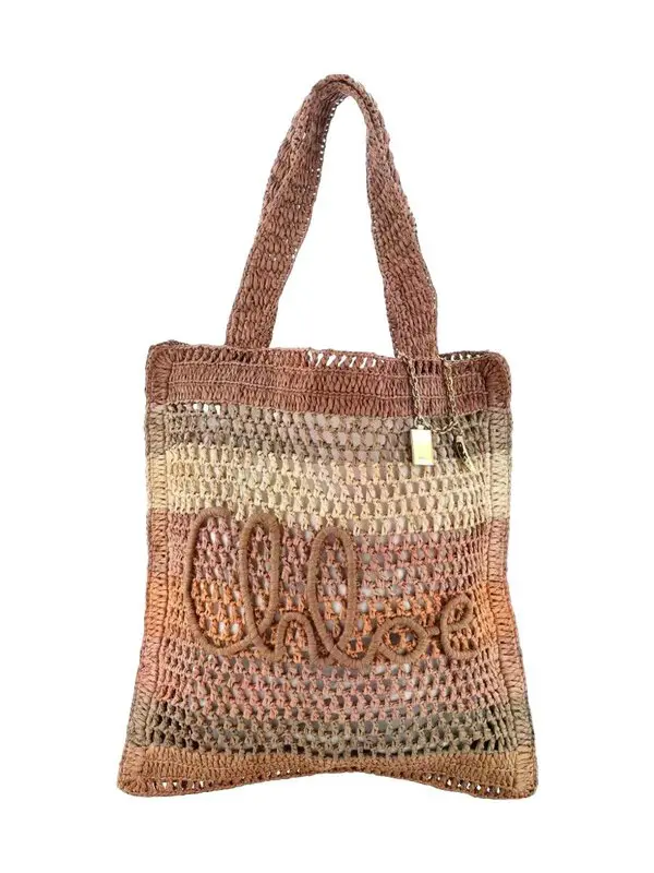 Chloé Woven Raffia Tote Bag - Neutrals