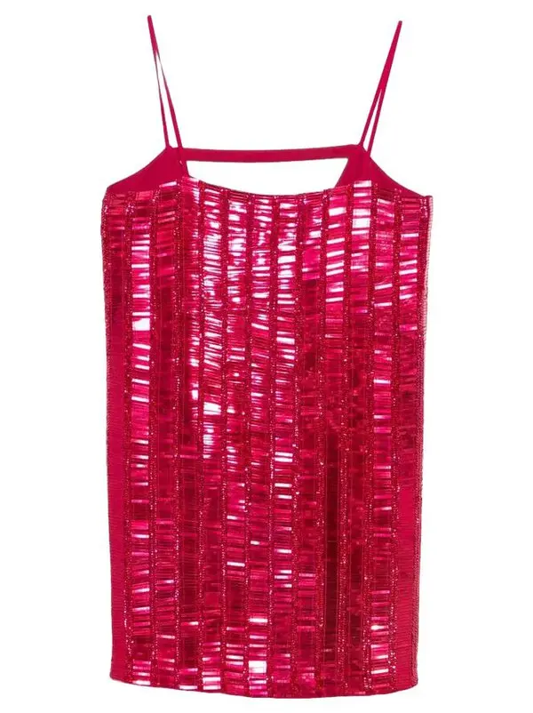 Pinko Embellished Strap Mini Dress - Pink