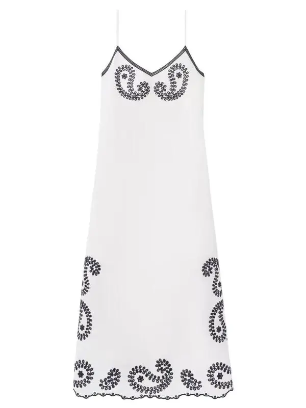 Claudie Pierlot Embroidered A-line Dress - White