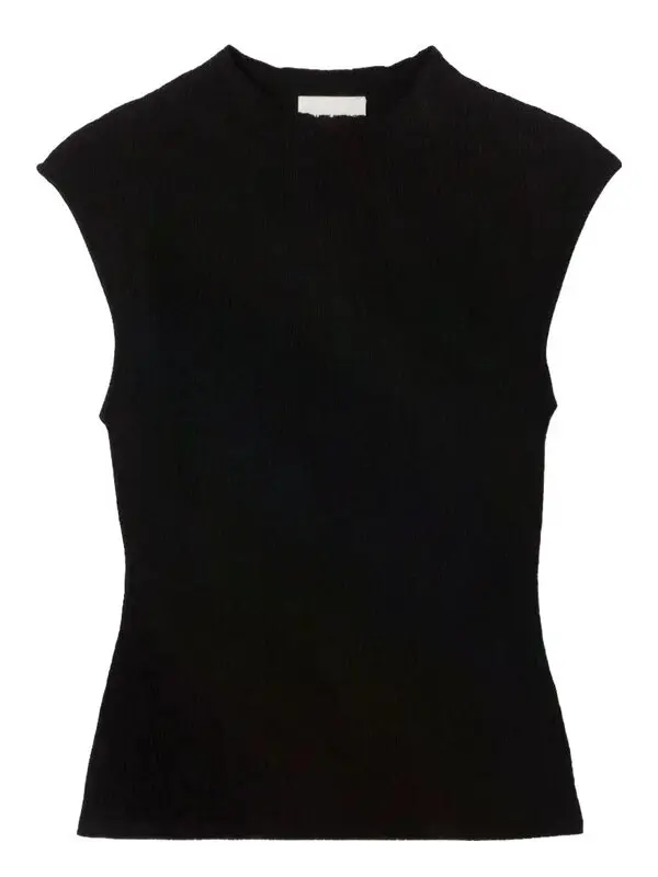 Claudie Pierlot Sleeveless Mock-neck Top - Black