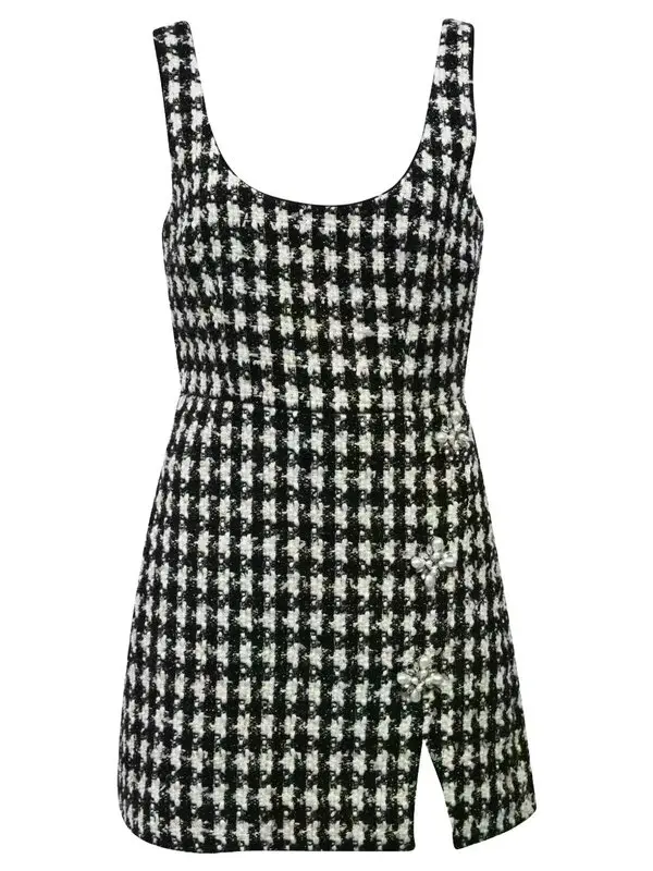 SELF-PORTRAIT Boucle Mini Dress - Black