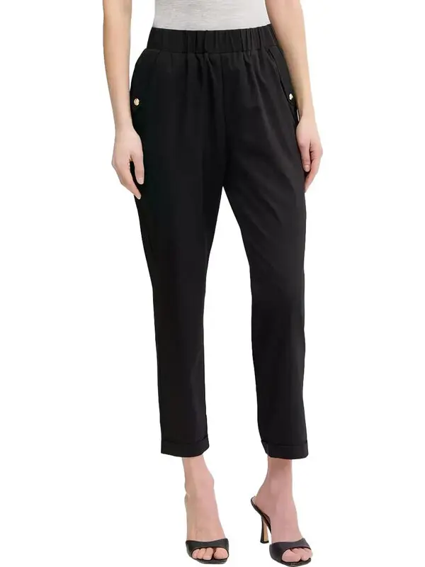 Liu Jo Cuffed Elasticated Trousers - Black