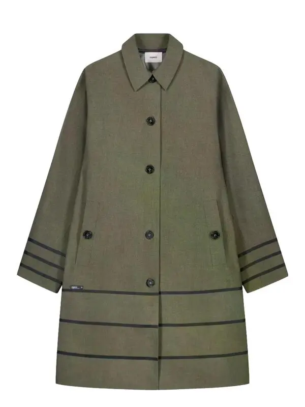 Coperni Striped Car Coat - Green