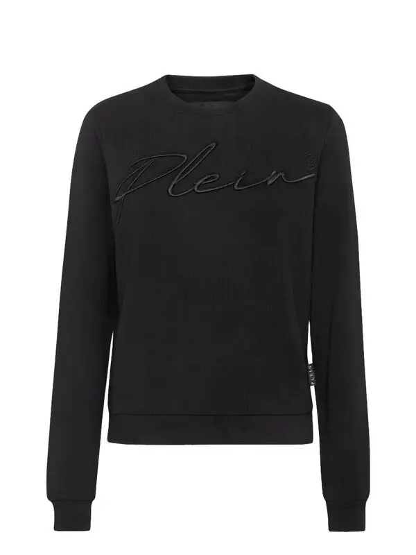 Philipp Plein Logo-embroidered Lounge Sweatshirt - Black