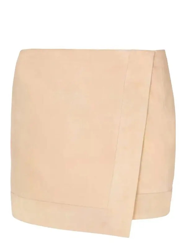 Balmain Suede Mini Skirt - Neutrals
