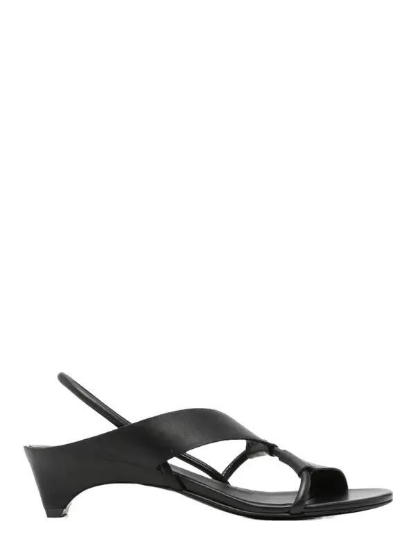 DEL CARLO Knotted Strap Sandals - Black