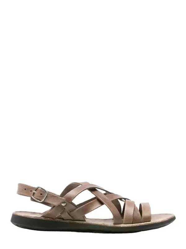 BRADOR Criss-cross Buckled Sandals - Neutrals