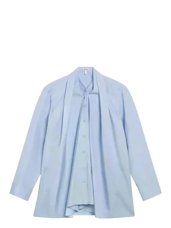 Loewe Draped Cotton Shirt - Blue