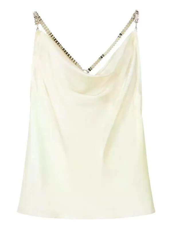 Patrizia Pepe Jewel-detail Silk Blouse - Neutrals