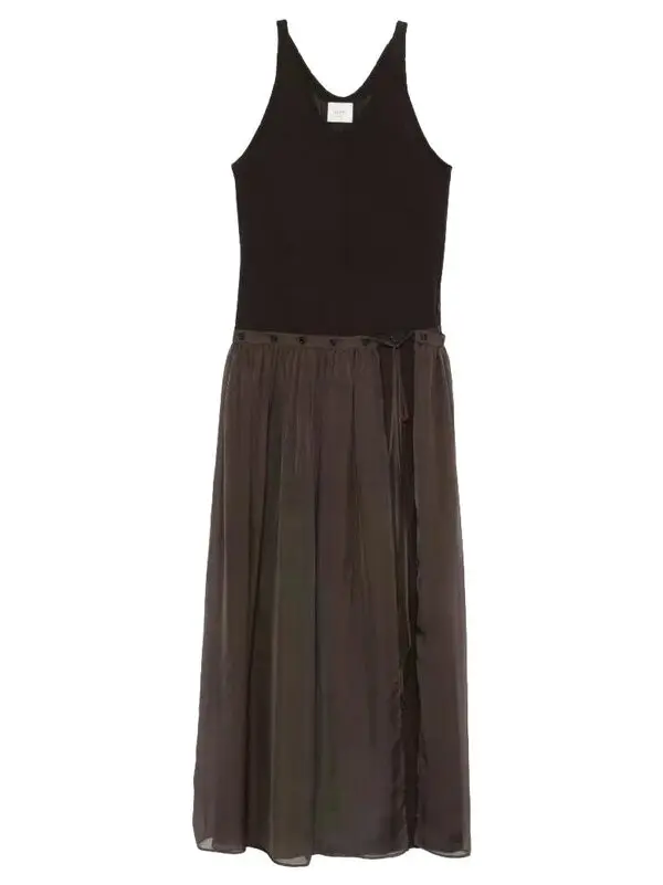 ALYSI Button Dress - Brown