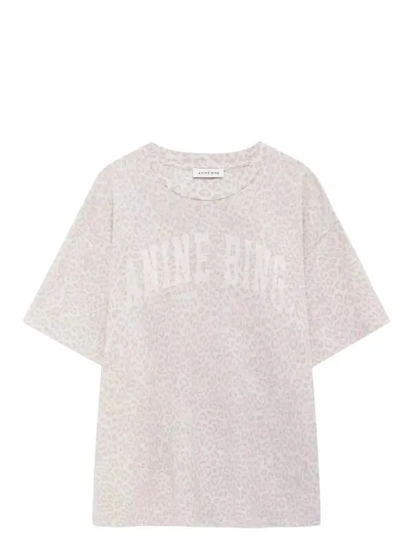ANINE BING Cade Leopard-print T-shirt - Neutrals