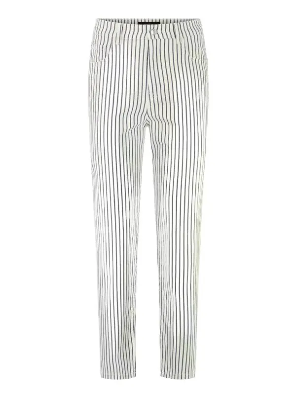 MARCCAIN Striped Jeans - White