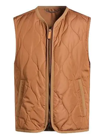 Canali Quilted Sleeveless Vest - Brown