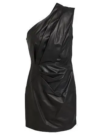 DONDUP Mini Lambskin Dress - Black