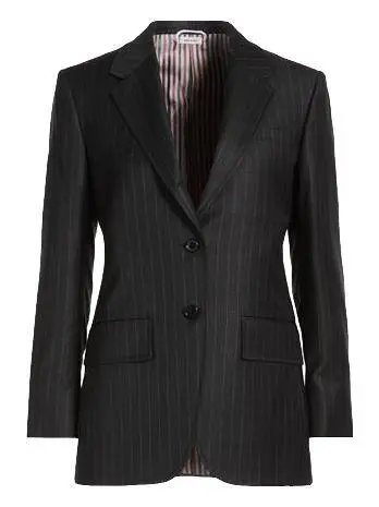 Thom Browne Single-breasted Pinstriped Wool Blazer - Grey