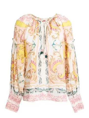 Farm Rio Maritime Magic Blouse - Pink