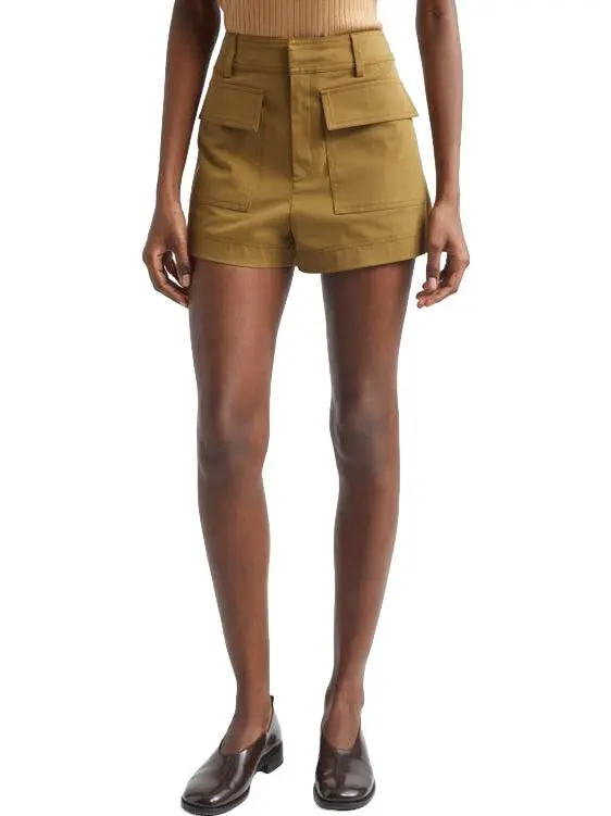 A.L.C. Oakley Stretch Cotton Twill Cargo Shorts - Hazel
