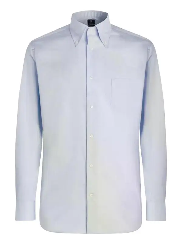 Boggi Milano Long-sleeve Pocket Shirt - Blue