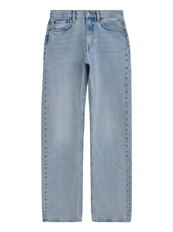 Cos Chord Straight-leg Jeans In Dark Wash - Light Blue