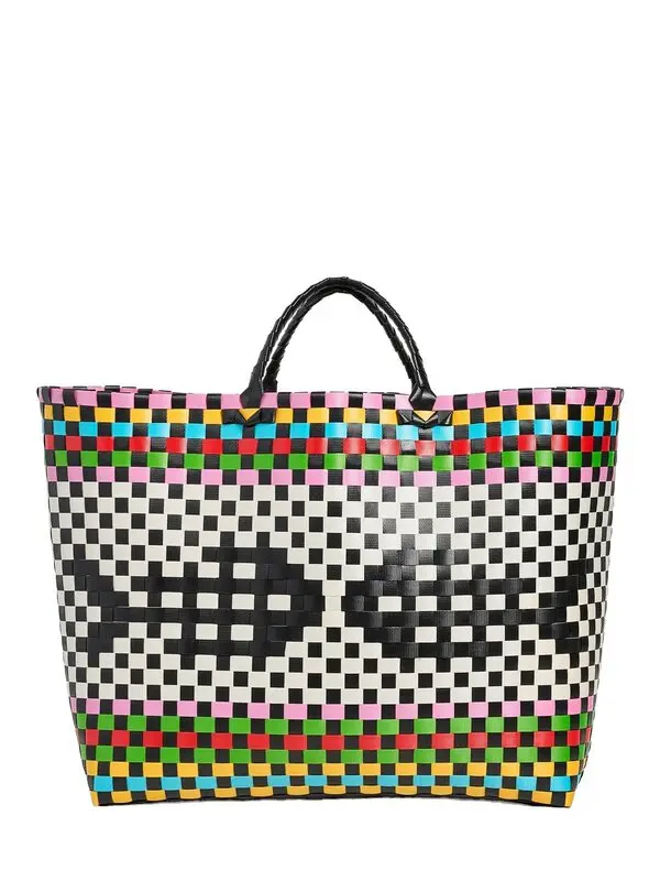Farm Rio Woven Fish Motif Tote - Multi