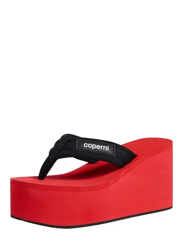 Coperni Wedge Sandals - Black/red