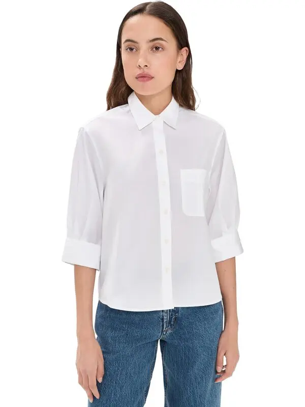 Rag & Bone Lucia Poplin Button-down Shirt - White