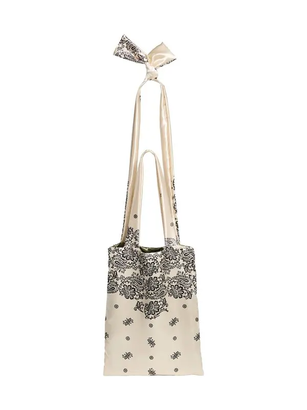 Maria La Rosa Bandana Couture Tote - Platino