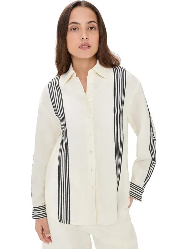 Madewell Striped Shirt - Bold Placement Stripe Black