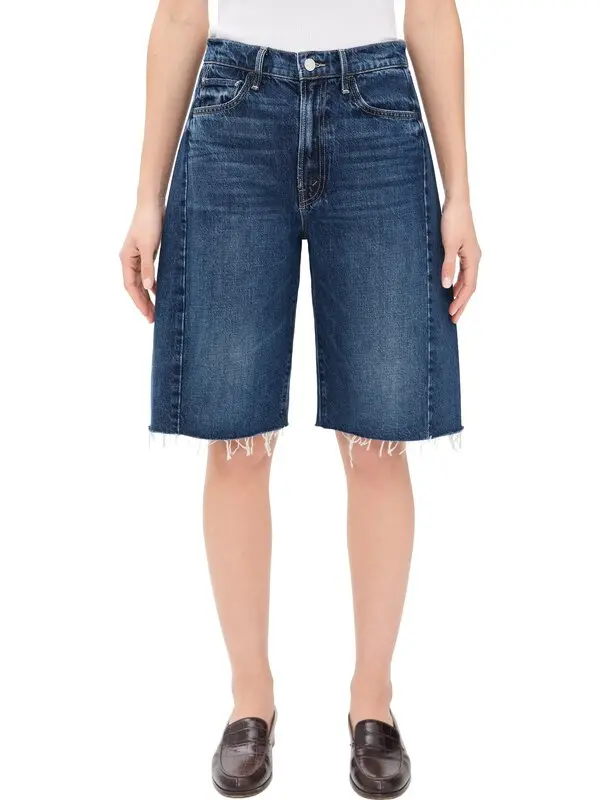 MOTHER Mid-weight Denim Bermuda Shorts - Did You Bring Me Anything