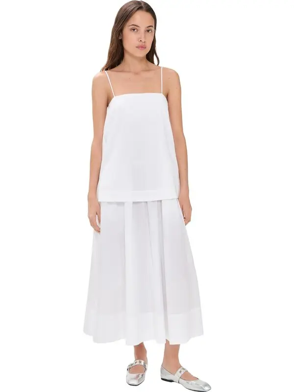 HOUSE OF DAGMAR Cotton Strap Midi Dress - White
