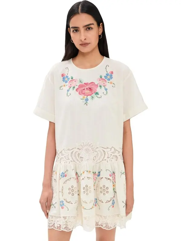 Sea Astrid Embroidery Mini Dress - Multi