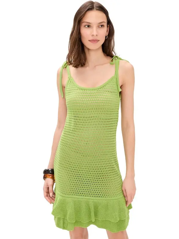 THE LULO PROJECT Suntrace Mini Dress - Lime