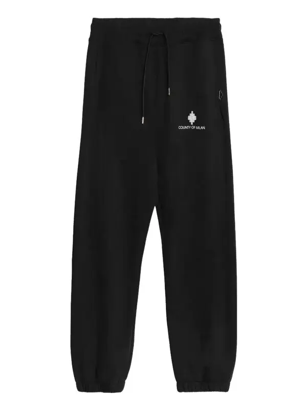 COUNTY OF MILAN Drawstring Track Pants - Black