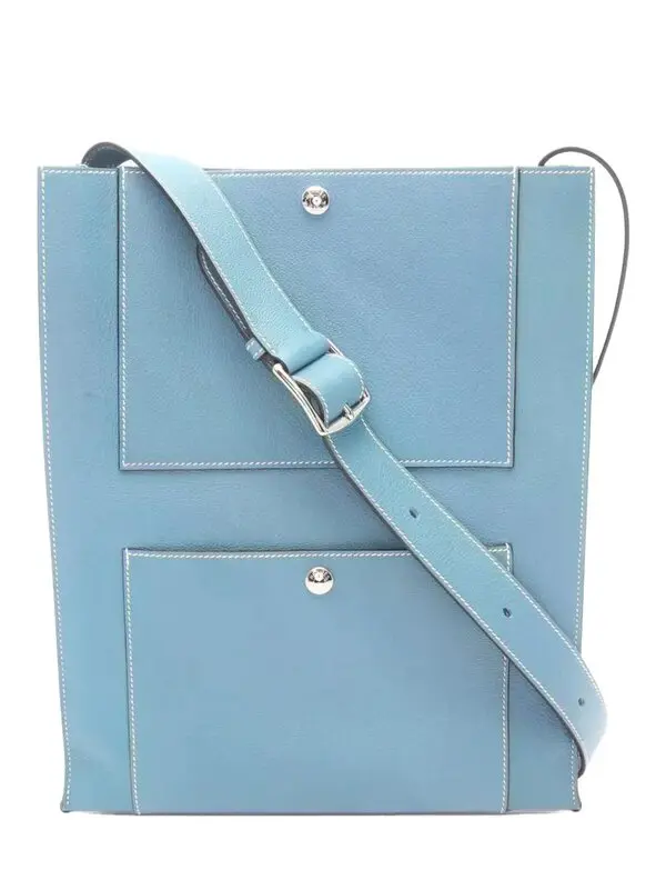 Hermès 2024 Evercolor Cab H Crossbody Bag - Blue