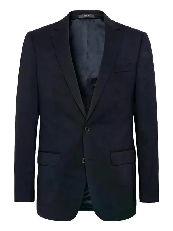 Boggi Milano Stretch Knitted Wool Jacket - Blue