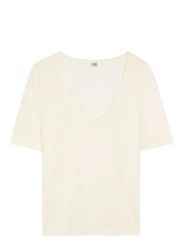 TOTEME Cotton And Silk-blend T-shirt - White
