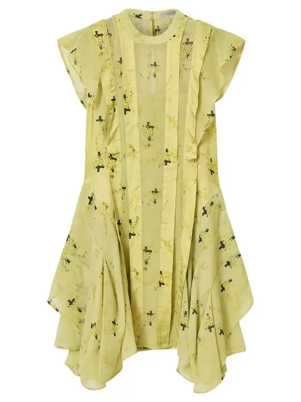 ALLSAINTS Printed Fleur Mini Dress - Yellow